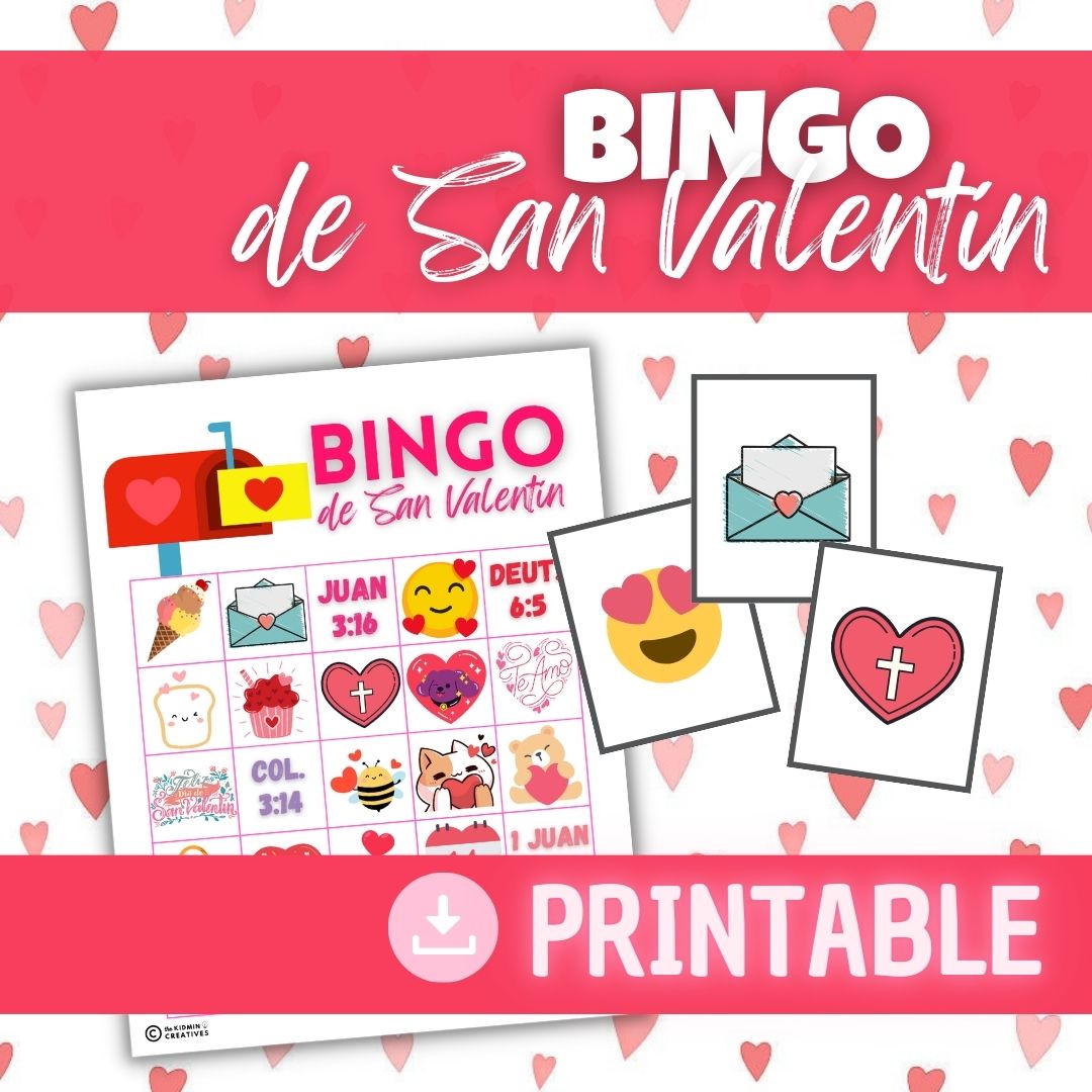 Bingo de San Valentín – thekidmincreatives.com